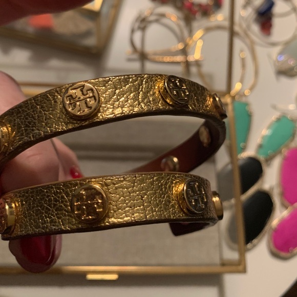 Tory Burch | Jewelry | Tory Burch Gold Emblem Wrap Bracelet | Poshmark